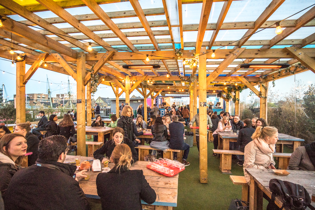 Skylight rooftop bar re-opens for the summer at Tobacco Dock with ...